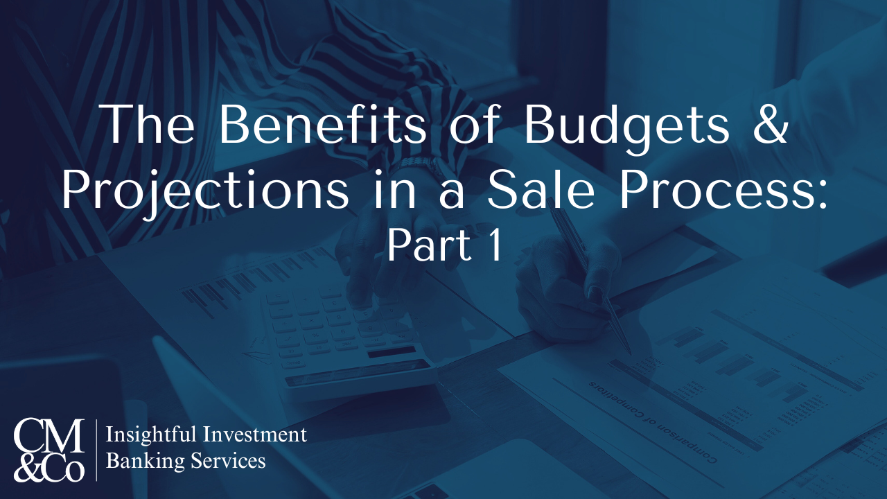 The Benefits of Budgets & Projections in a Sale Process: Part 1 - Carleton McKenna